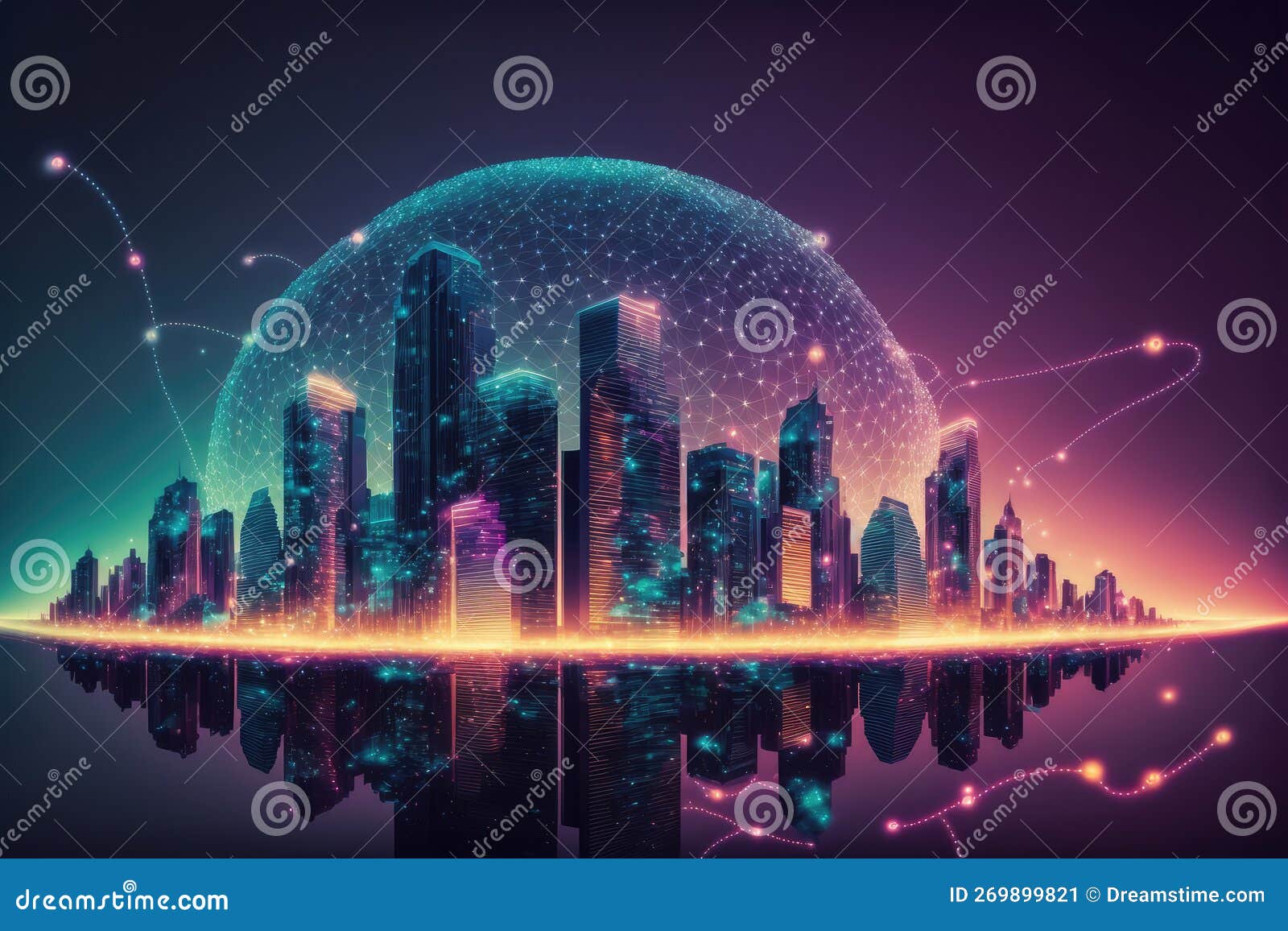 Futuristic Smart City Internet Network Connection through Wireless ...
