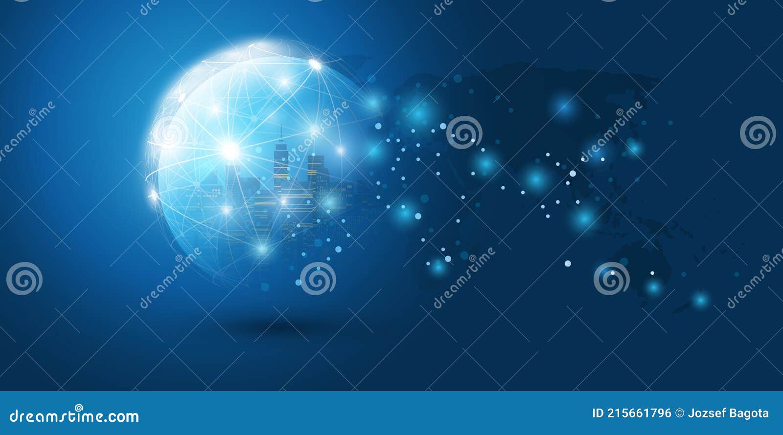 Futuristic Smart City, IoT and Cloud Computing Design Concept with ...