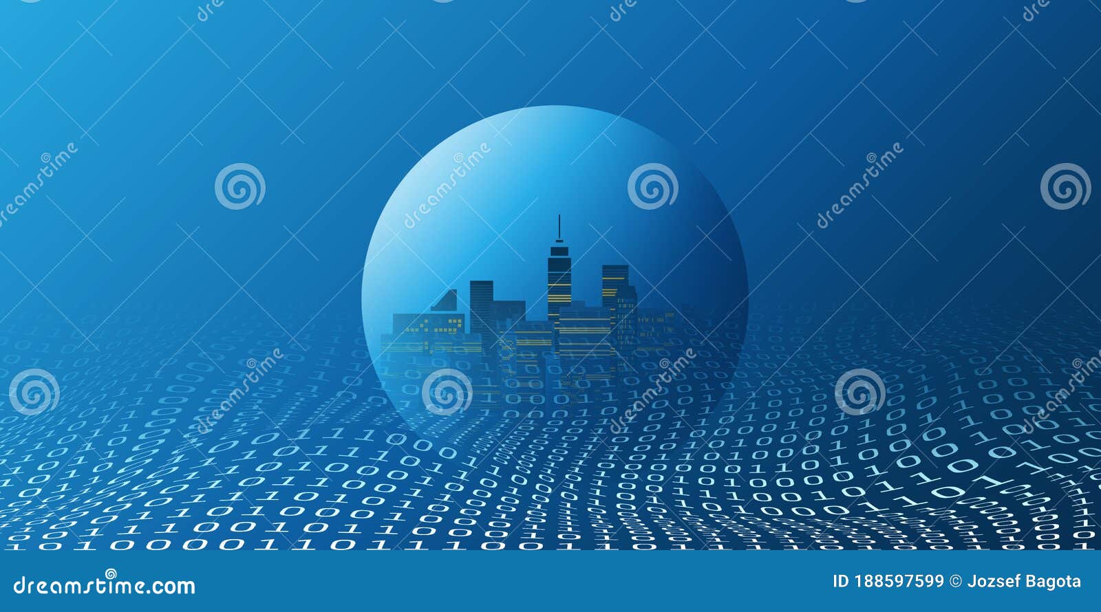 Futuristic Smart City, IoT and Cloud Computing Design Concept with ...