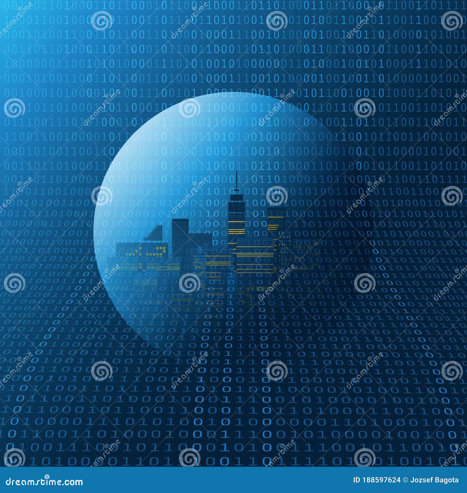 Futuristic Smart City, IoT and Cloud Computing Design Concept with ...