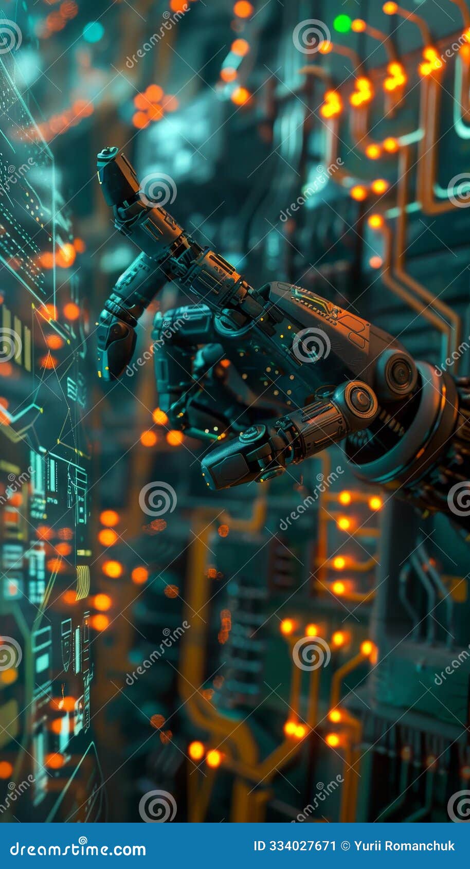 Futuristic Smart Factory with Robotic Arms and Holographic Interfaces ... Futuristic Smart Factory with Robotic Arms and Holographic Interfaces ...