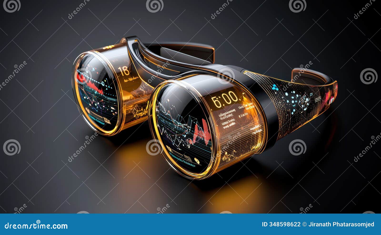 Futuristic Smart Glasses with Augmented Reality Displays and Data ...