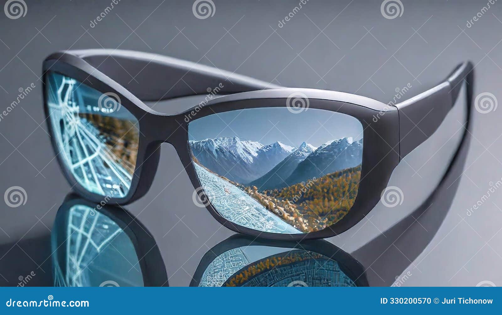 Futuristic Smart Glasses with Integrated Technology. a Sleek Pair of ...