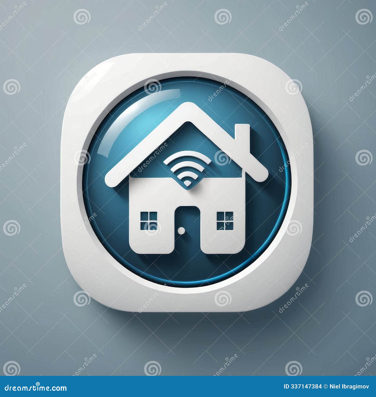 Futuristic Smart Home App Icon Design Stock Photo - Image of sleek ...