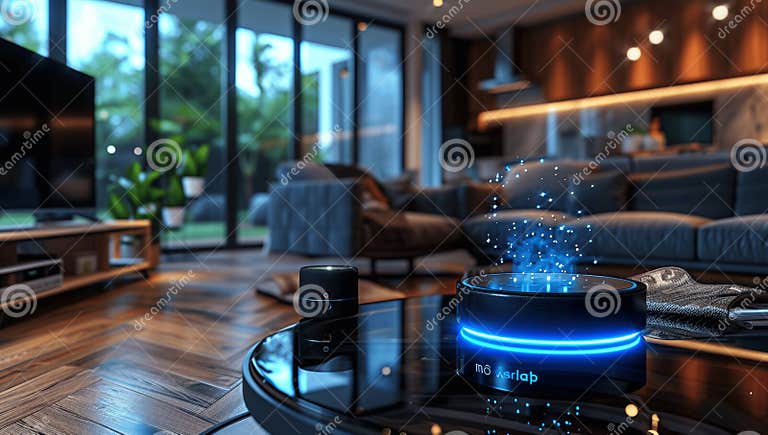 Futuristic Smart Home Entertainment Interface with Voice Control ...