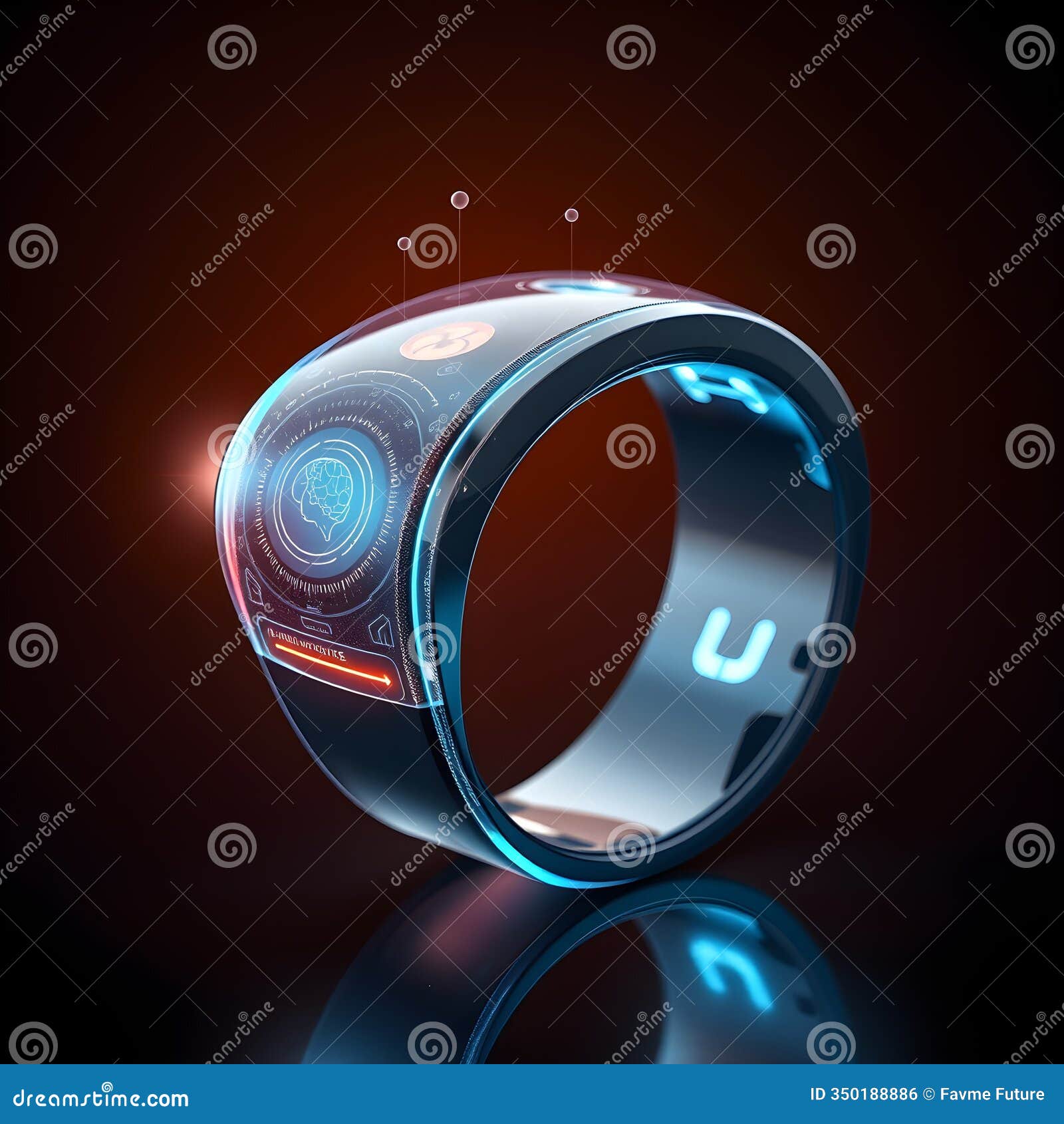 Futuristic Smart Ring Concept With Brainwave Interface Stock ...