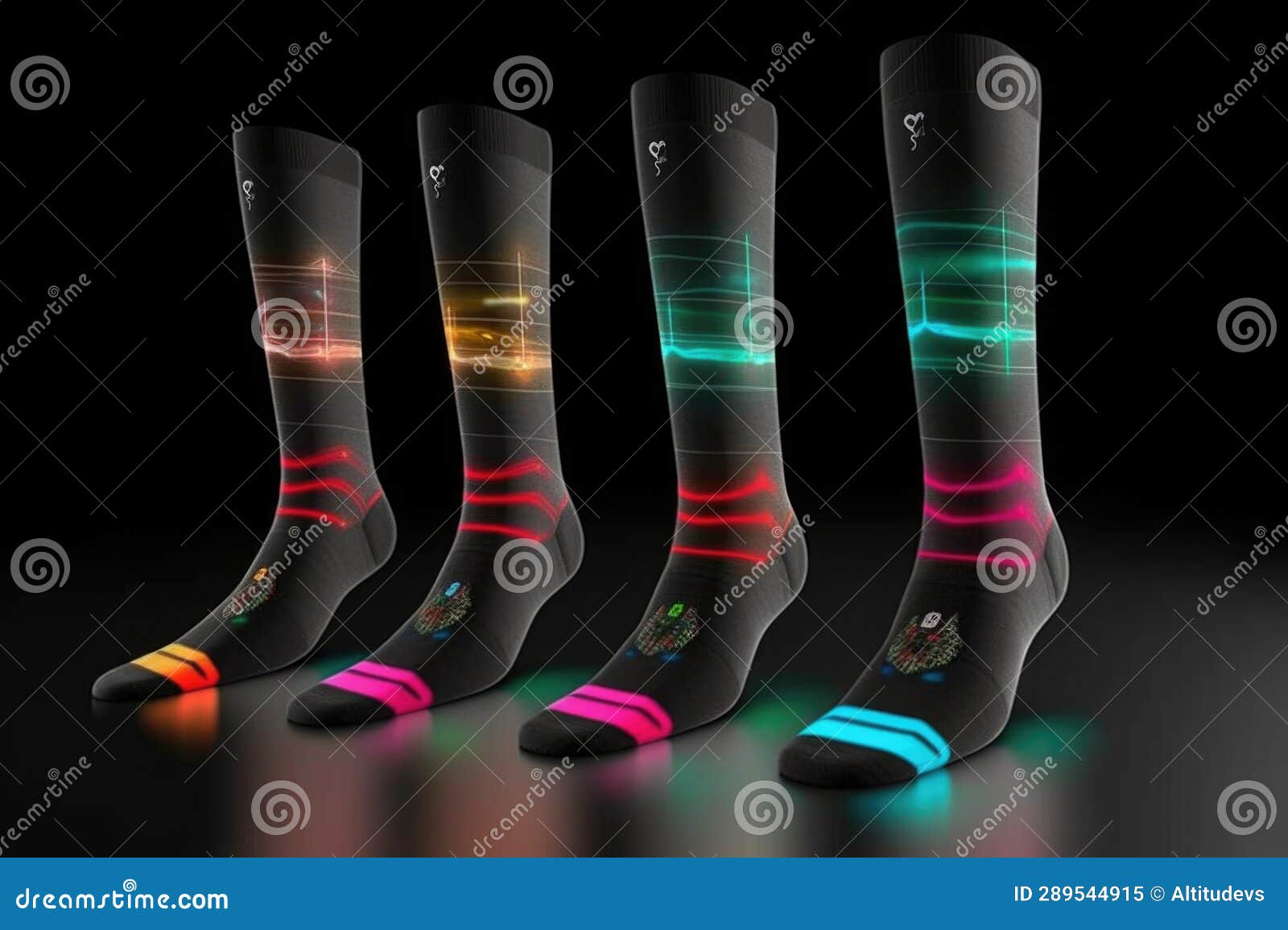 Futuristic Smart Socks with Pressure Sensors Stock Image - Image of ...
