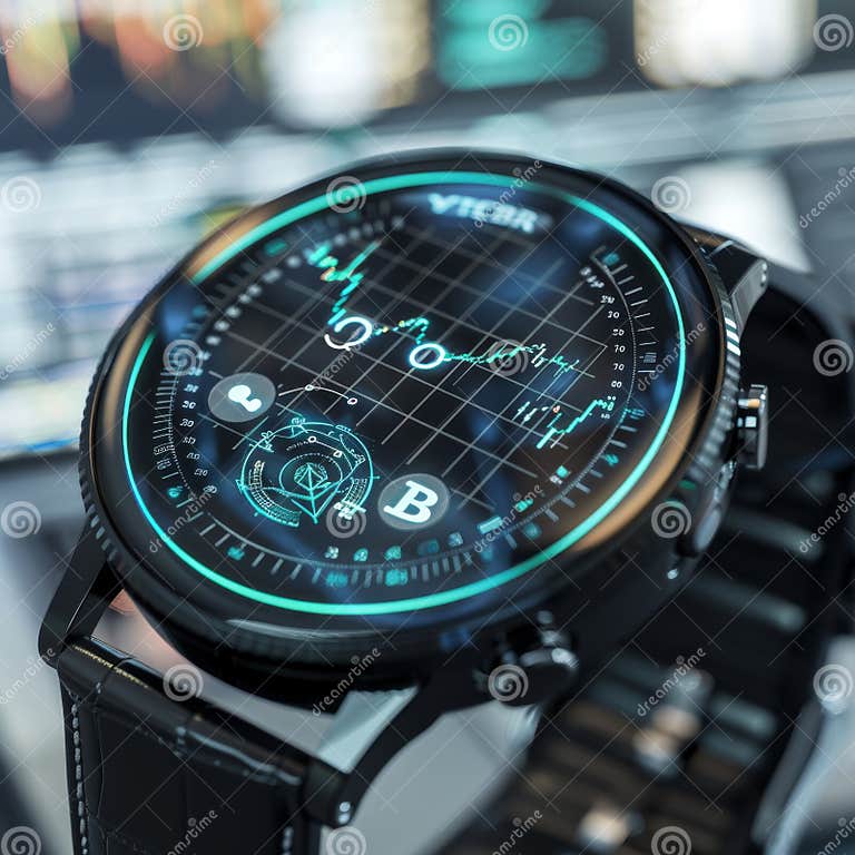 Futuristic Smartwatch Interface Stock Image - Image of graphs ...