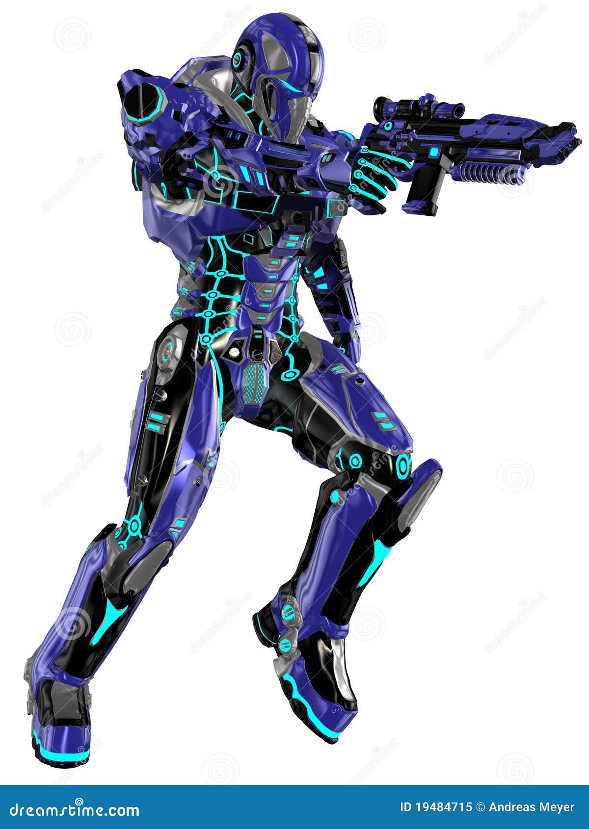 Futuristic soldier stock illustration. Illustration of mercenary - 19484715