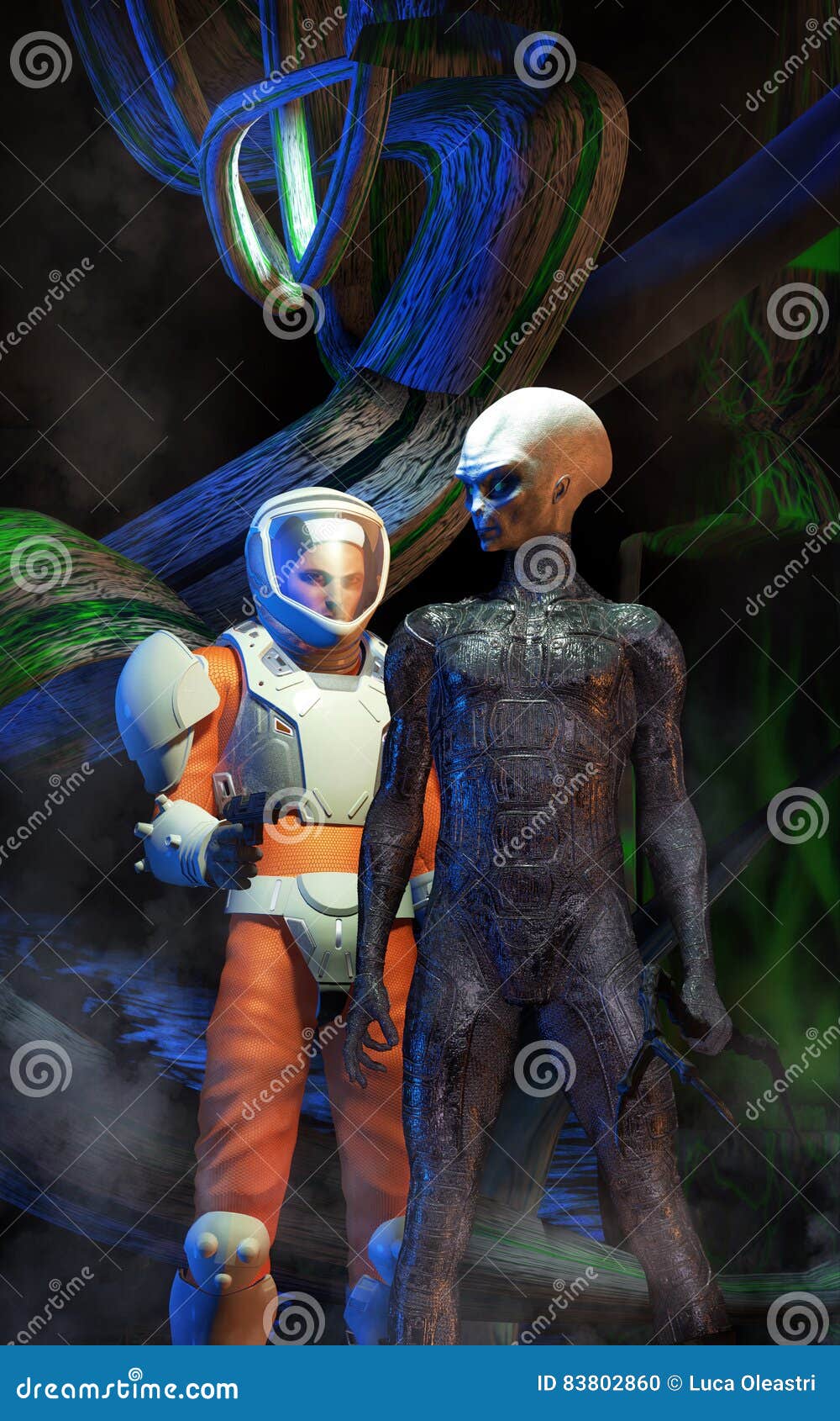 Soldier Ant, Alien Invader. Sci-fi 3D Illustration Of An Insect ...