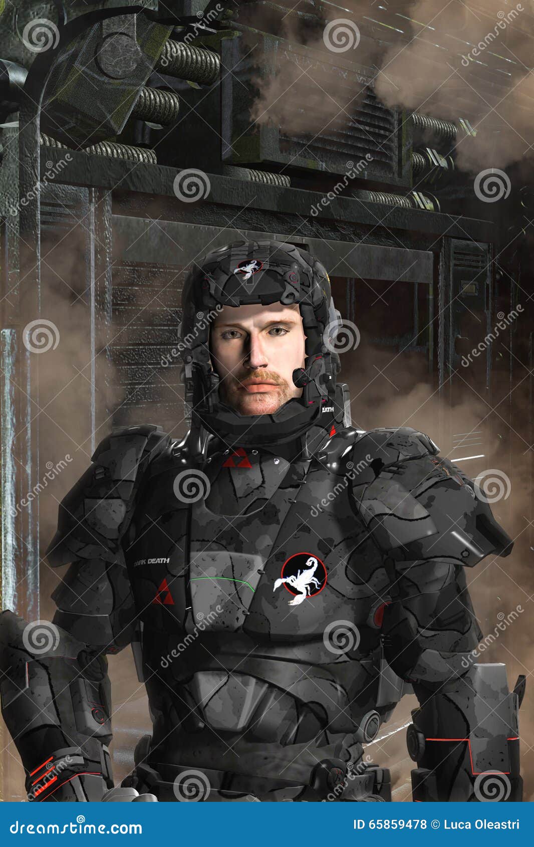 Futuristic Soldier Black Op Stock Illustration - Illustration of future ...