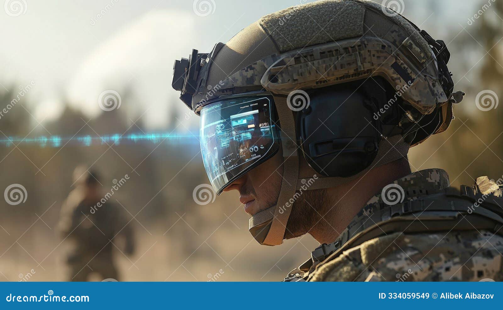 Futuristic Soldier Using Augmented Reality Helmet in Combat Scenario ...
