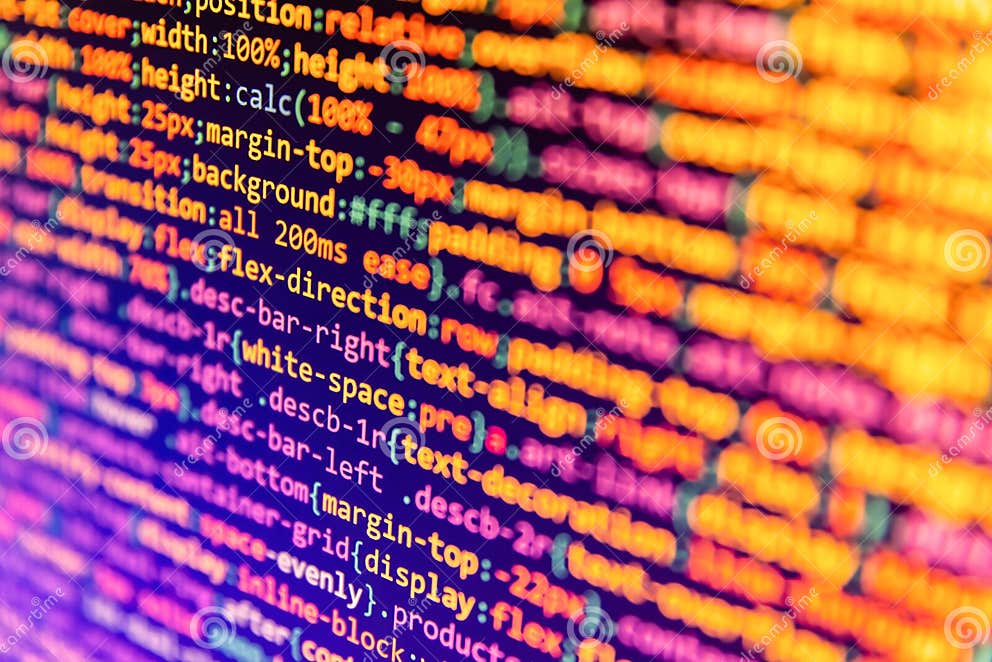 Futuristic Source Code Digital Data Telemetry Motion Graphic Display ...