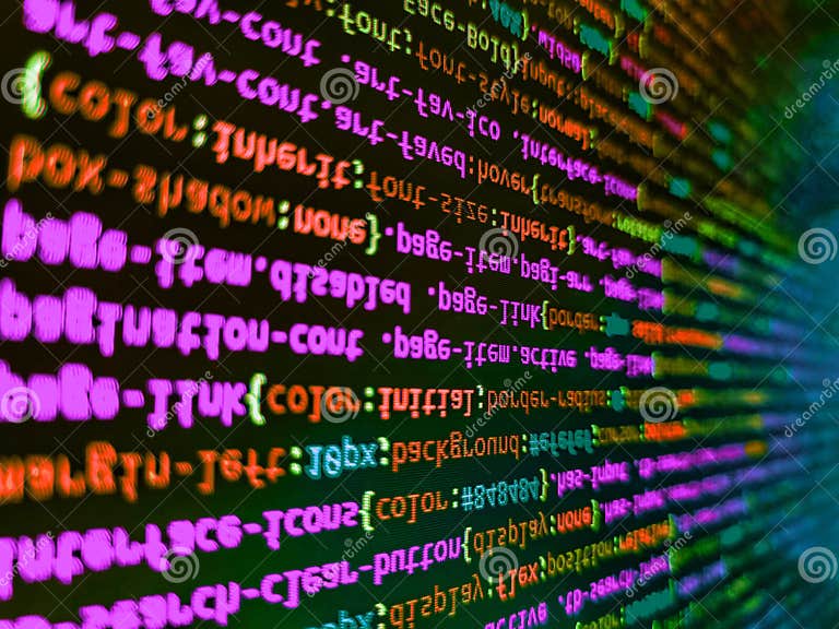 Futuristic Source Code Digital Data Telemetry Motion Graphic Display Screen With User Interface