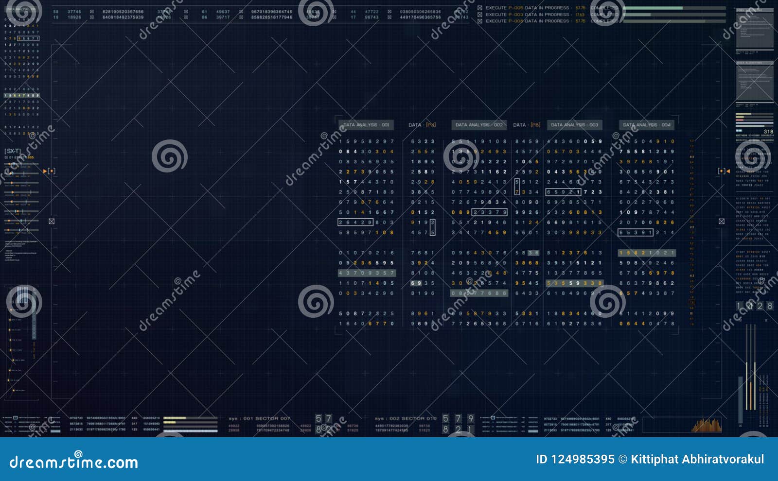 Futuristic Source Code Numbers Stock Image - Image of mathematics, source: 124985395