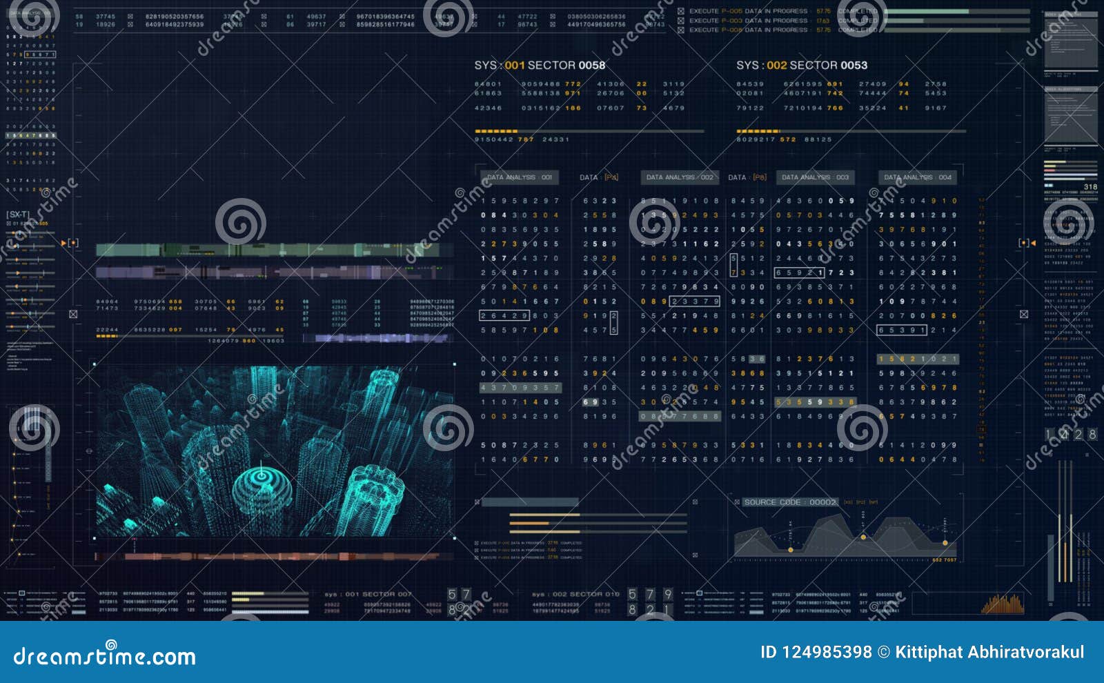 Futuristic Source Code Numbers Royalty-Free Stock Photo | CartoonDealer.com #124985403