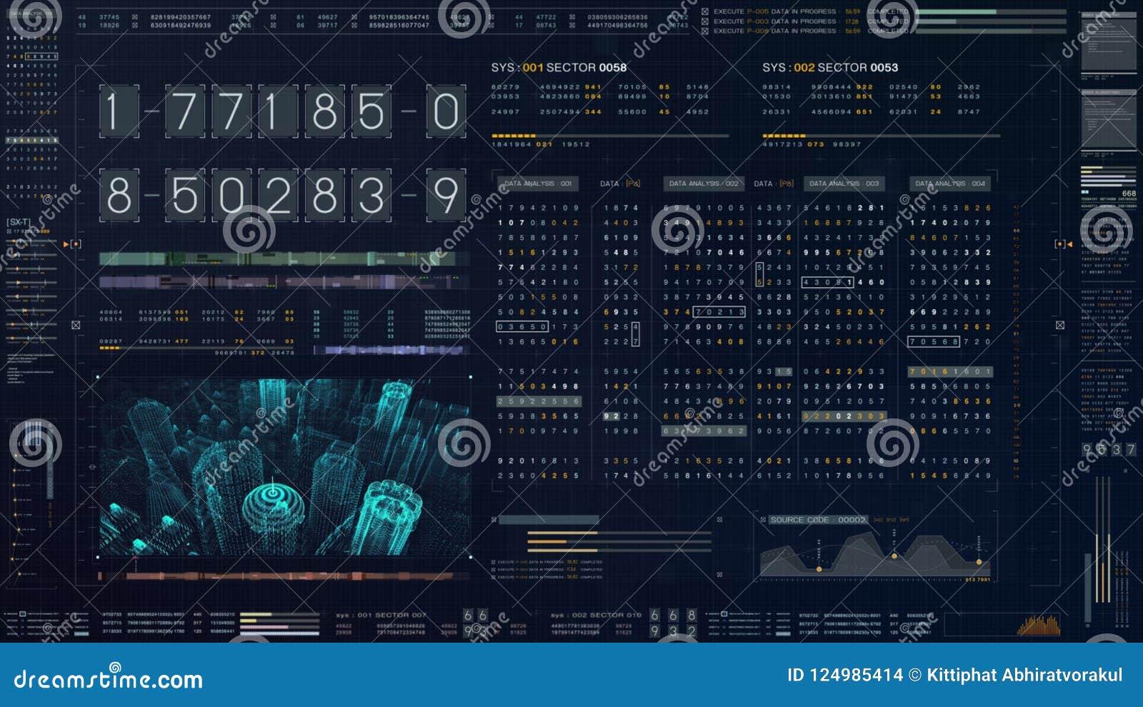 Futuristic Source Code Numbers Stock Photo - Image of futuristic ...