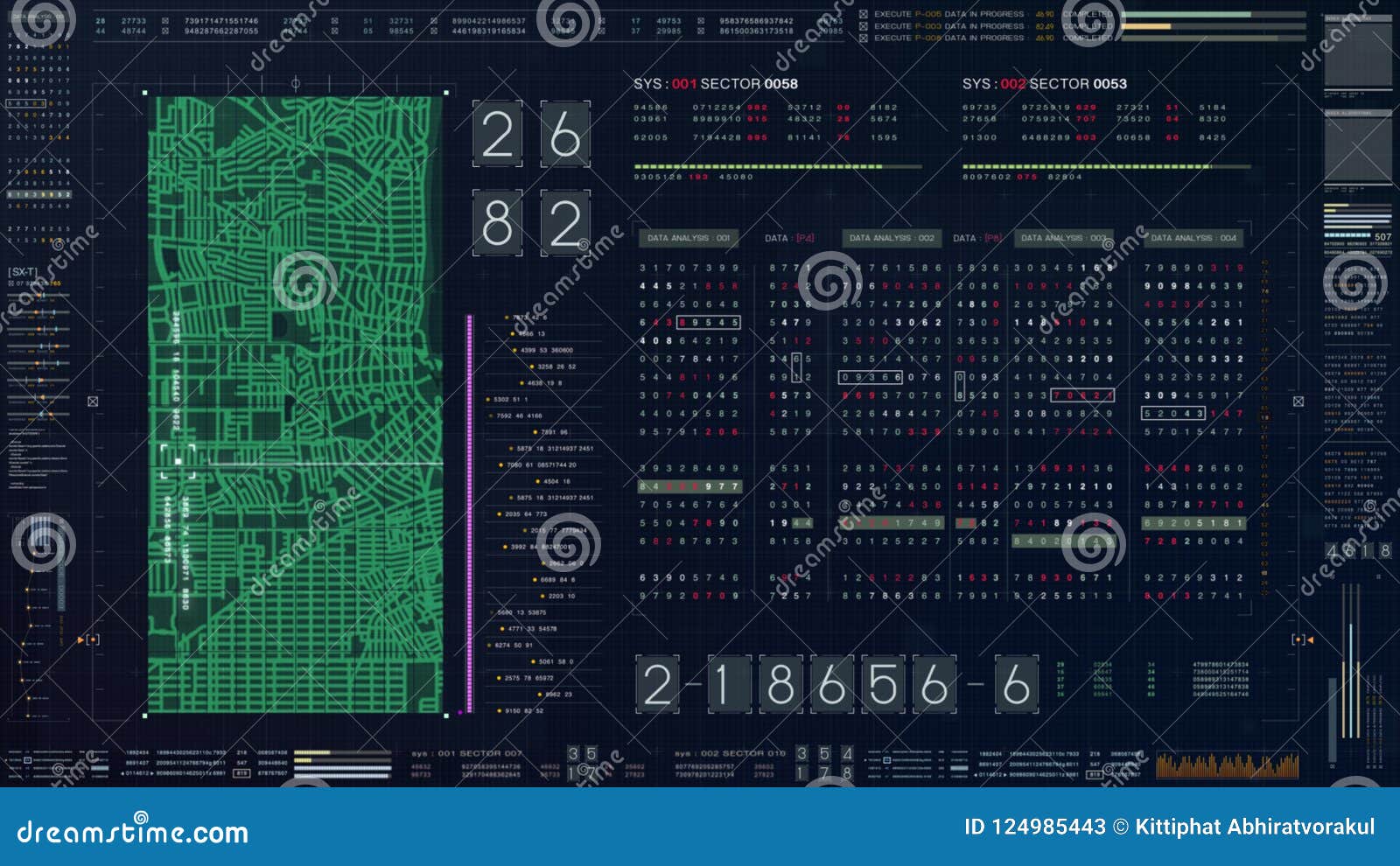 Futuristic Source Code Numbers Stock Image - Image of hacking, equation: 124985443