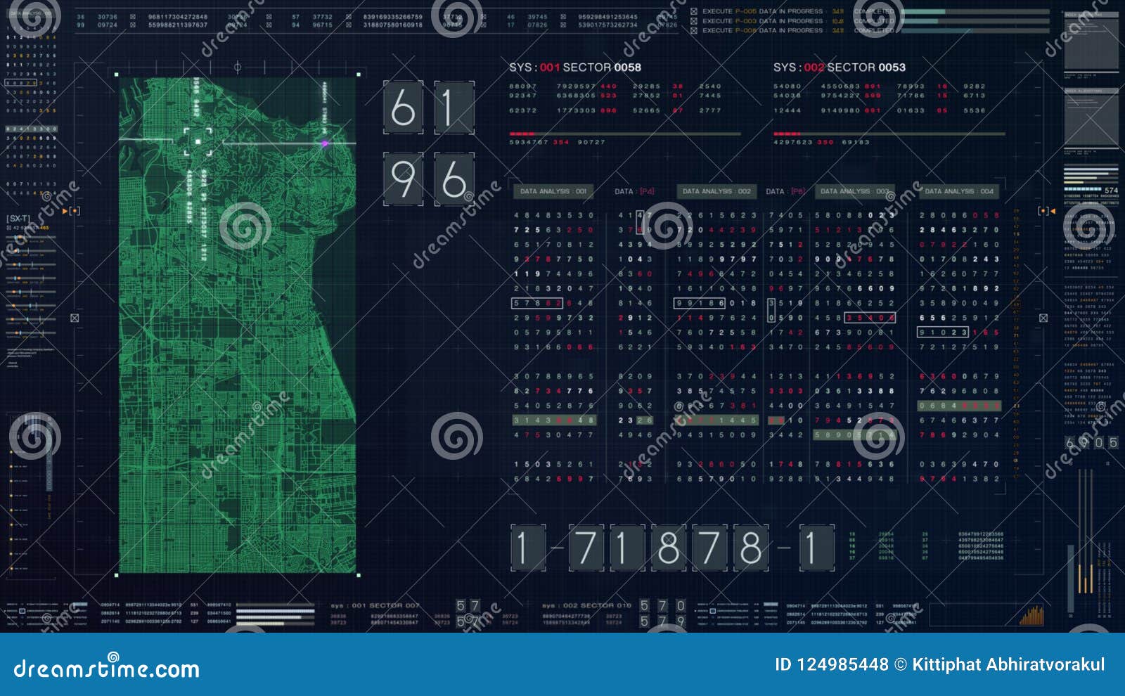 Futuristic Source Code Numbers Stock Photo - Image of interface ...