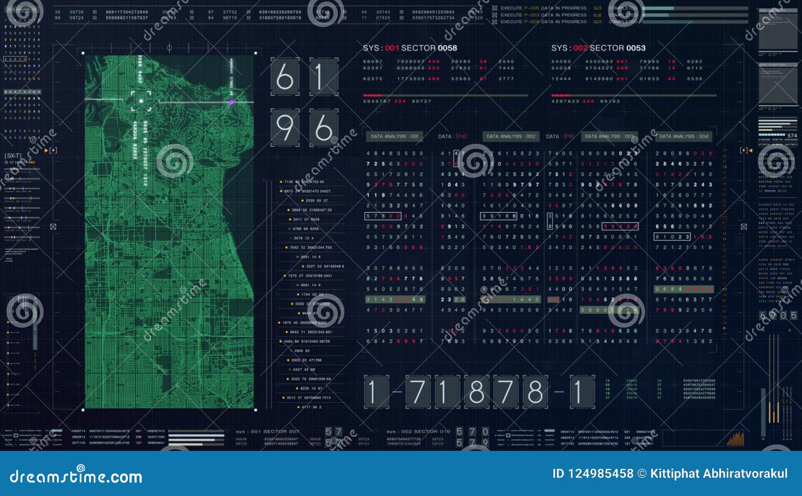 Futuristic Source Code Numbers Stock Photo - Image of computing, holographic: 124985458