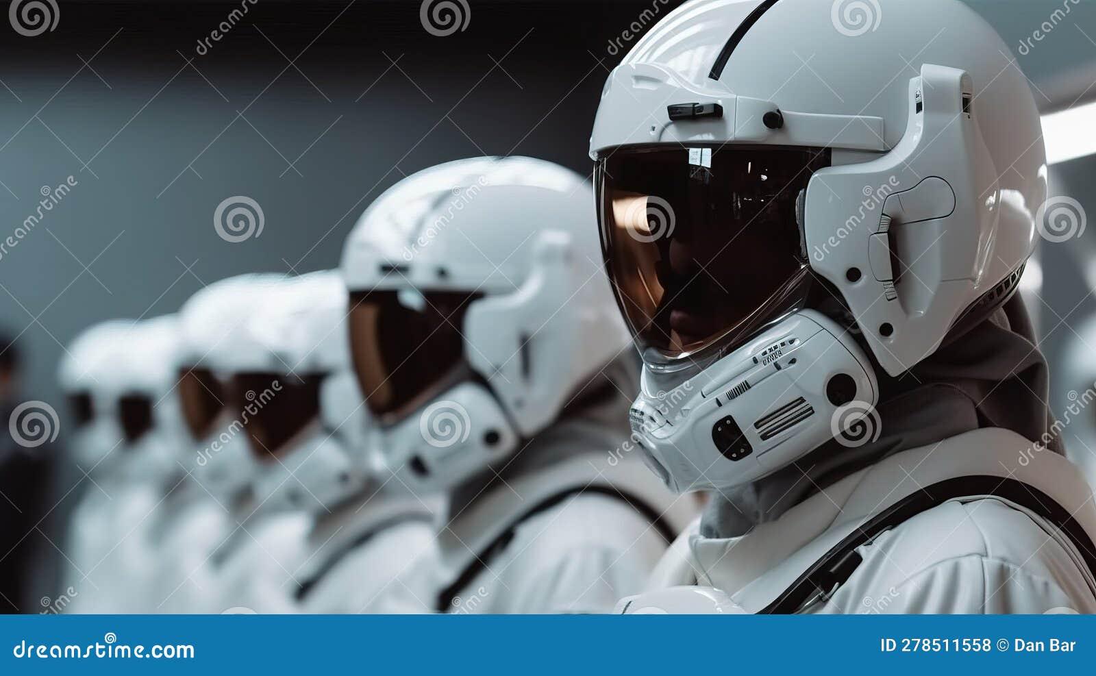 Futuristic Space Army In Space Suits, Cinematic. Generative Ai Stock ...