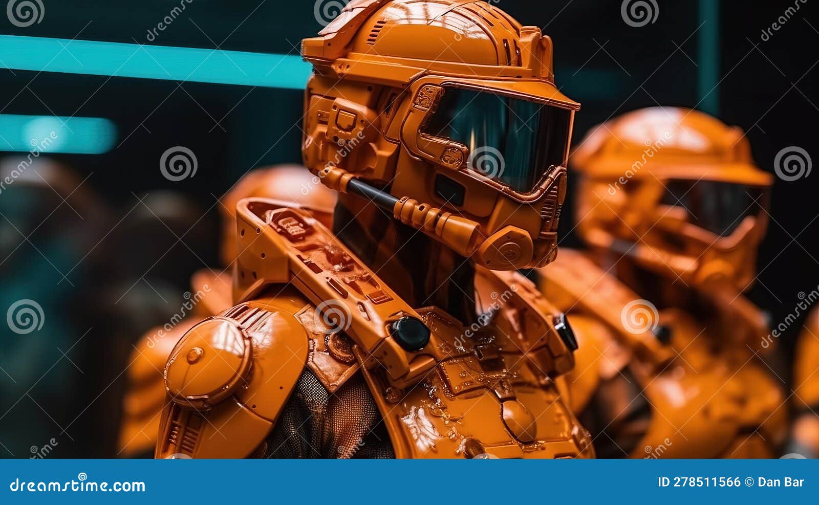 Futuristic Space Army In Space Suits, Cinematic. Generative Ai Stock ...