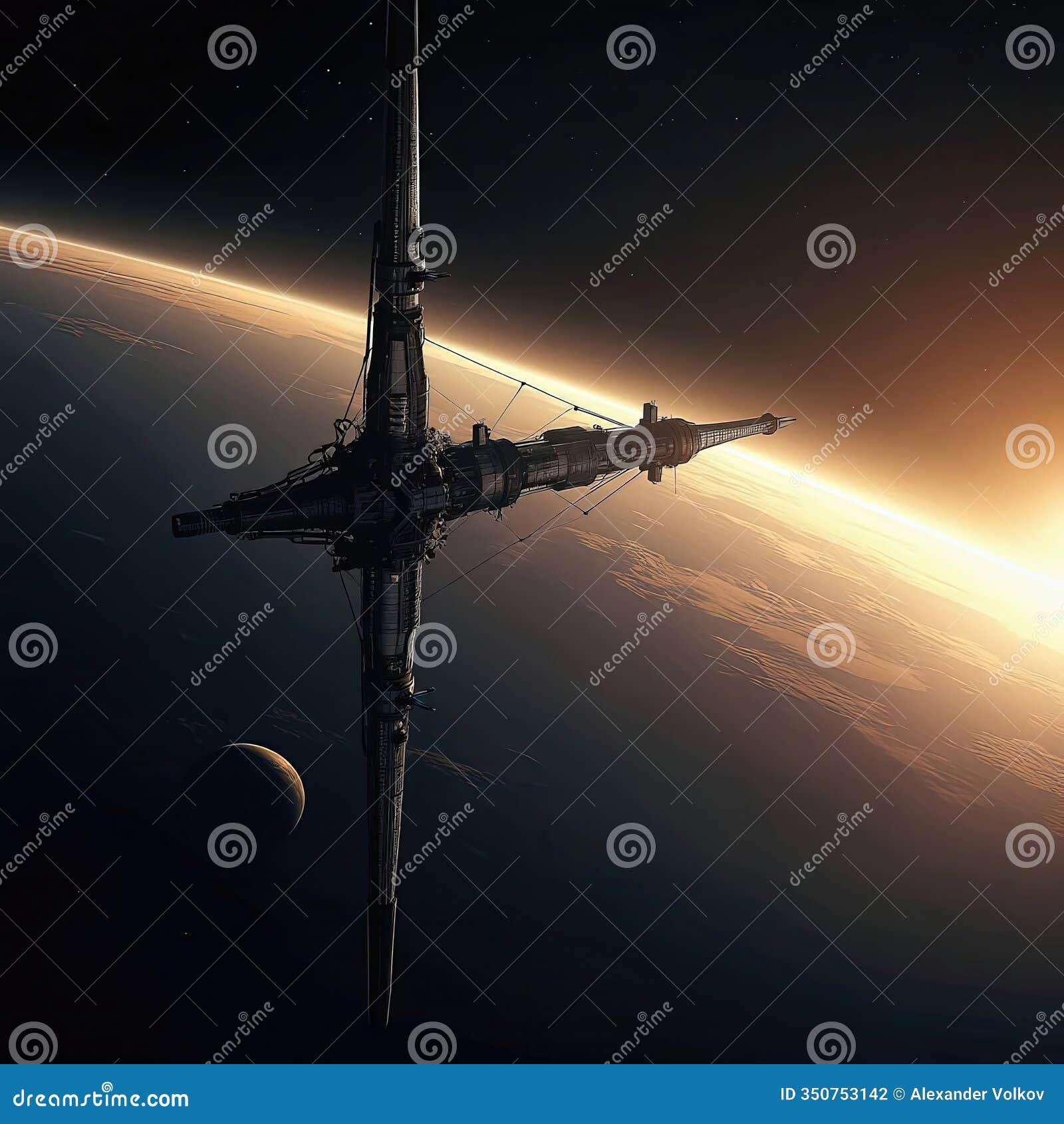A Futuristic Space Elevator Extends from Earth into Low Orbit ...