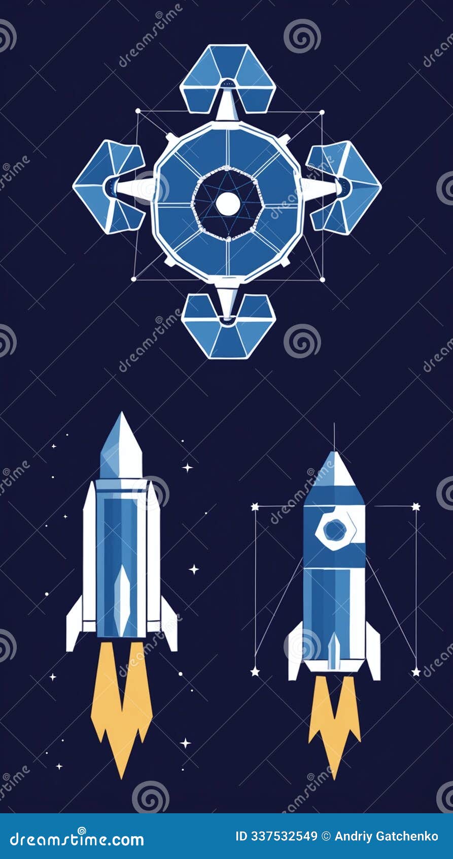 Blue Orbital Sander Sitting On A White Surface Vector Illustration ...