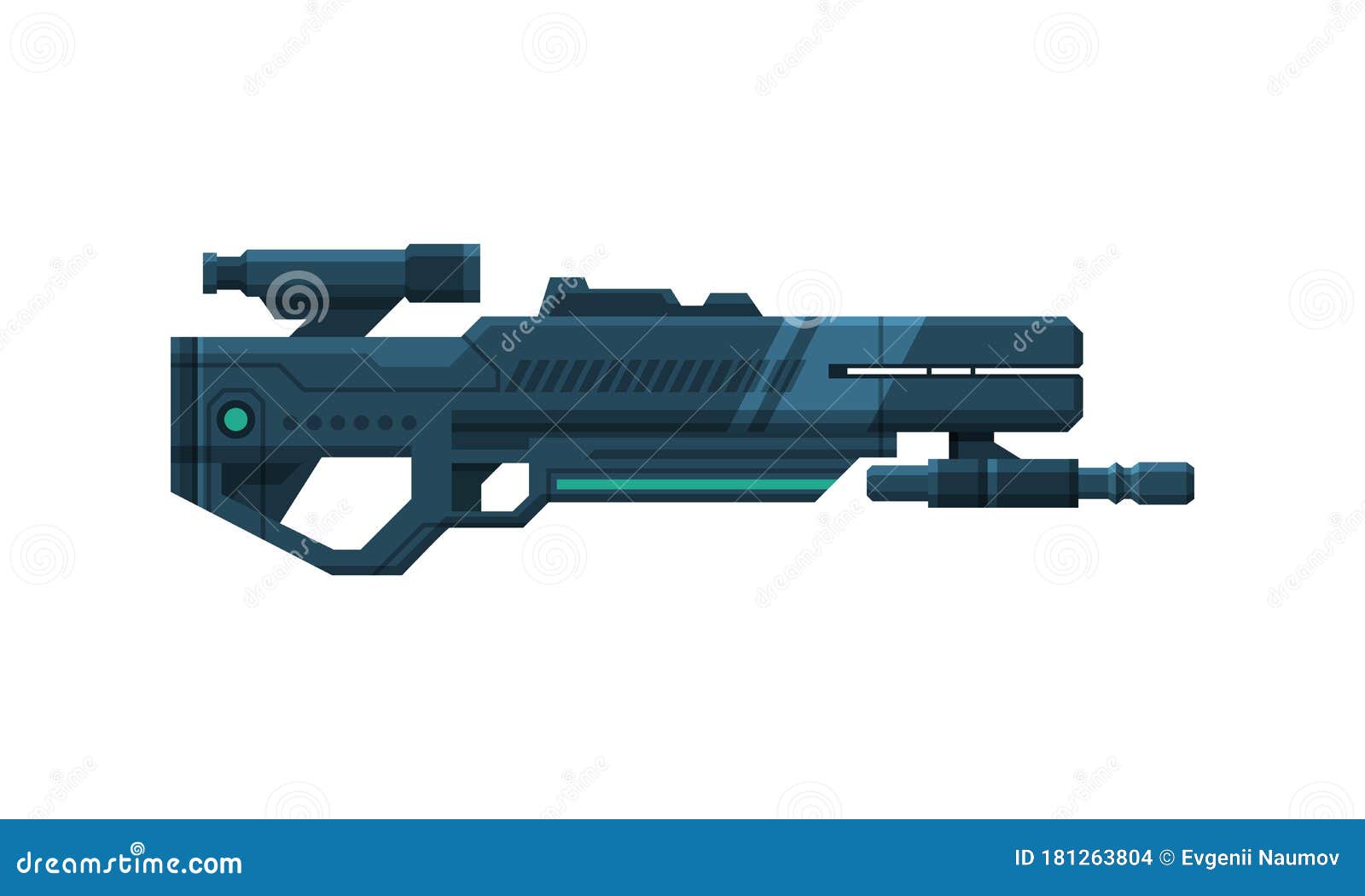 Futuristic Space Gun Blaster, Black Fantastic Handgun, Raygun of Alien ... Futuristic Space Gun Blaster, Black Fantastic Handgun, Raygun of Alien ...