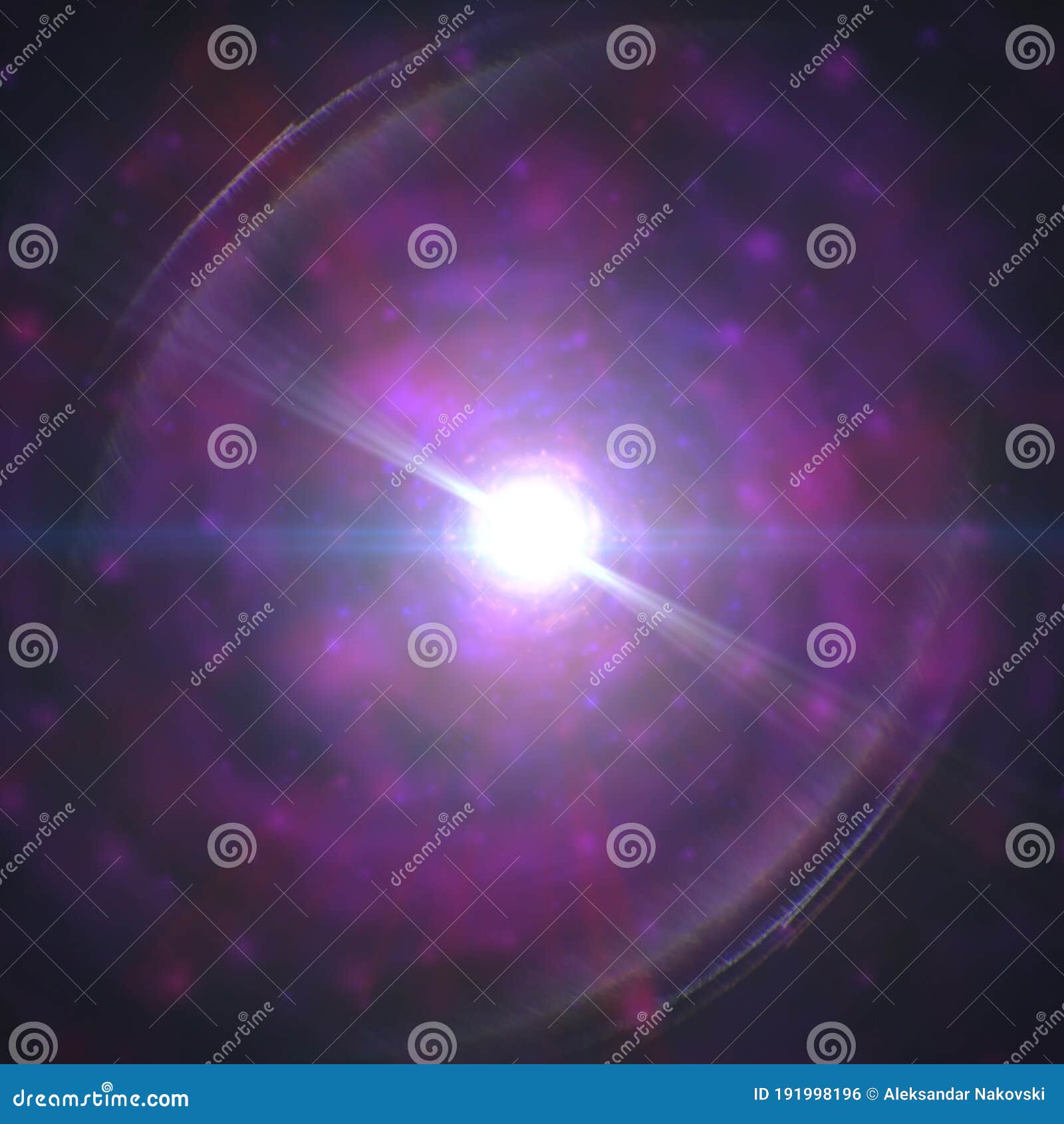 Futuristic Space Particles in Bright Round Energy Structure Stock ...