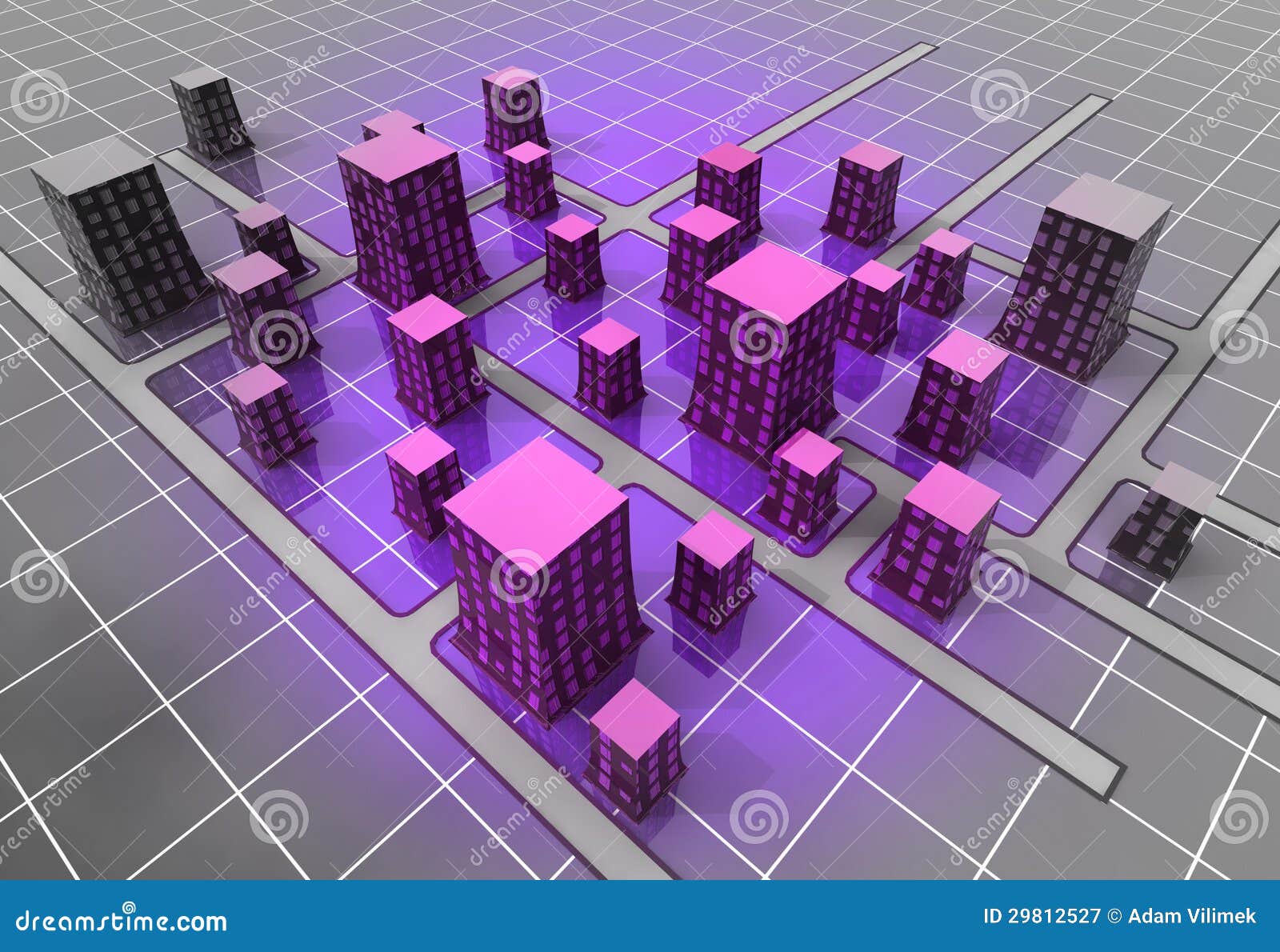 Futuristic Space Scifi City Structure Concept Stock Illustration ...