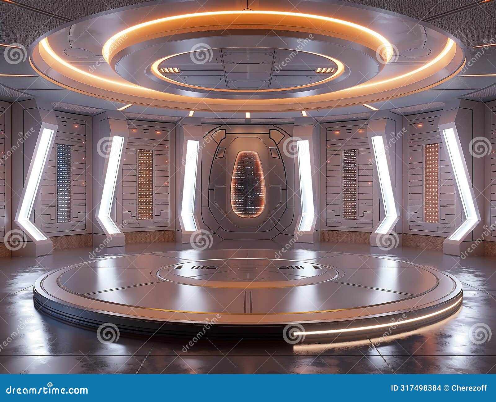 Futuristic Spacecraft Interior Design Stock Photo - Image of tech ...