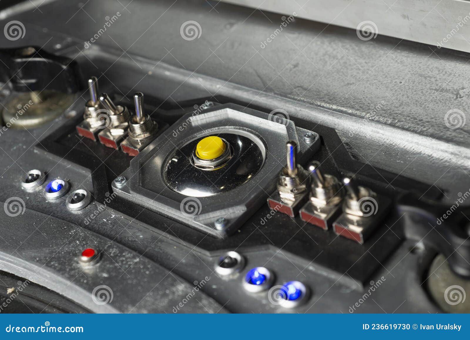 Futuristic Spaceship Abstract Technological Control Panel with Toggle ...