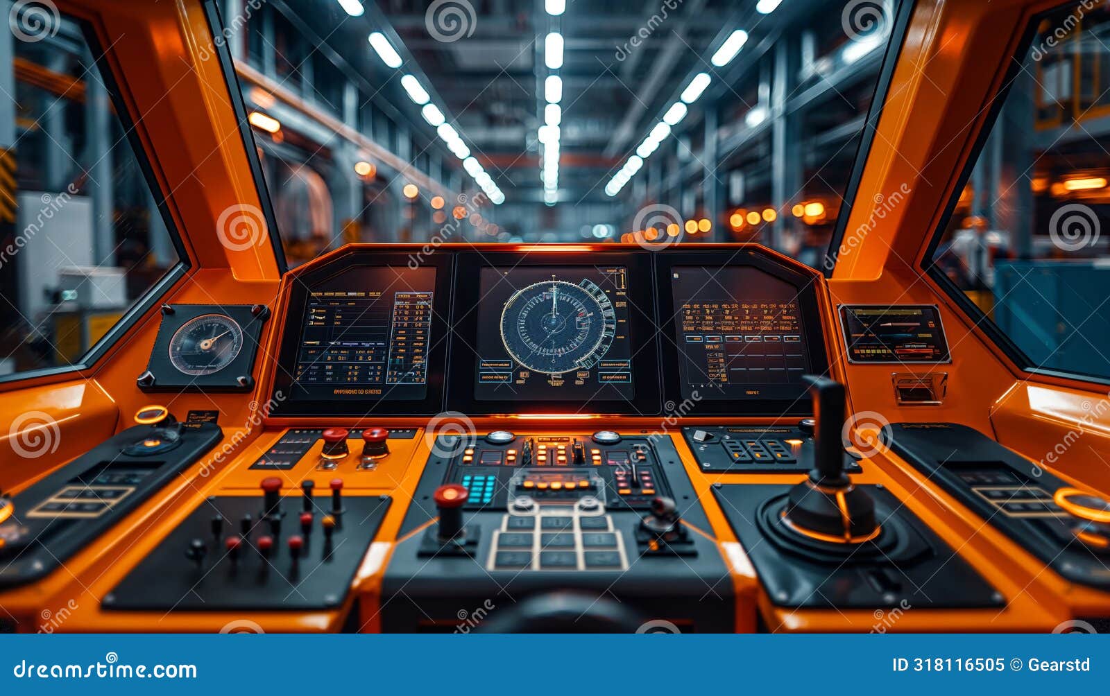 Futuristic Spaceship Control Panel View Stock Image - Image of ...