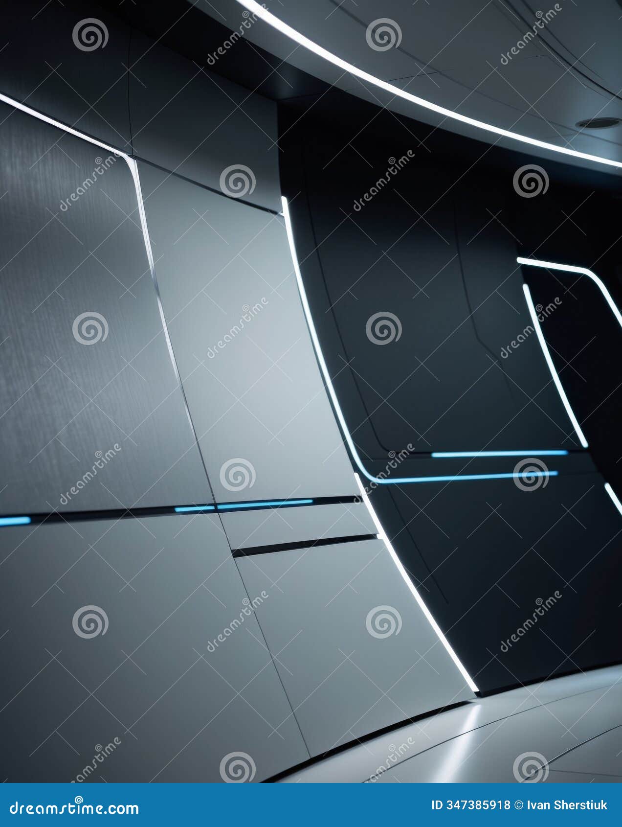 Futuristic Spaceship Interior Wall Panel Texture. Stock Photo - Image ...