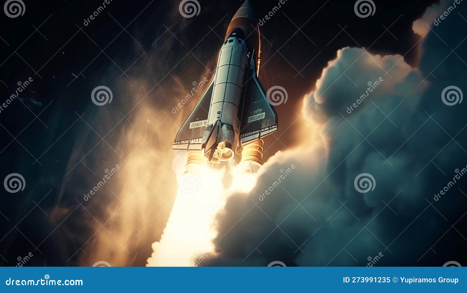 Futuristic Spaceship Launching into the Dark Sky Generated by AI Stock ... Futuristic Spaceship Launching into the Dark Sky Generated by AI Stock ...