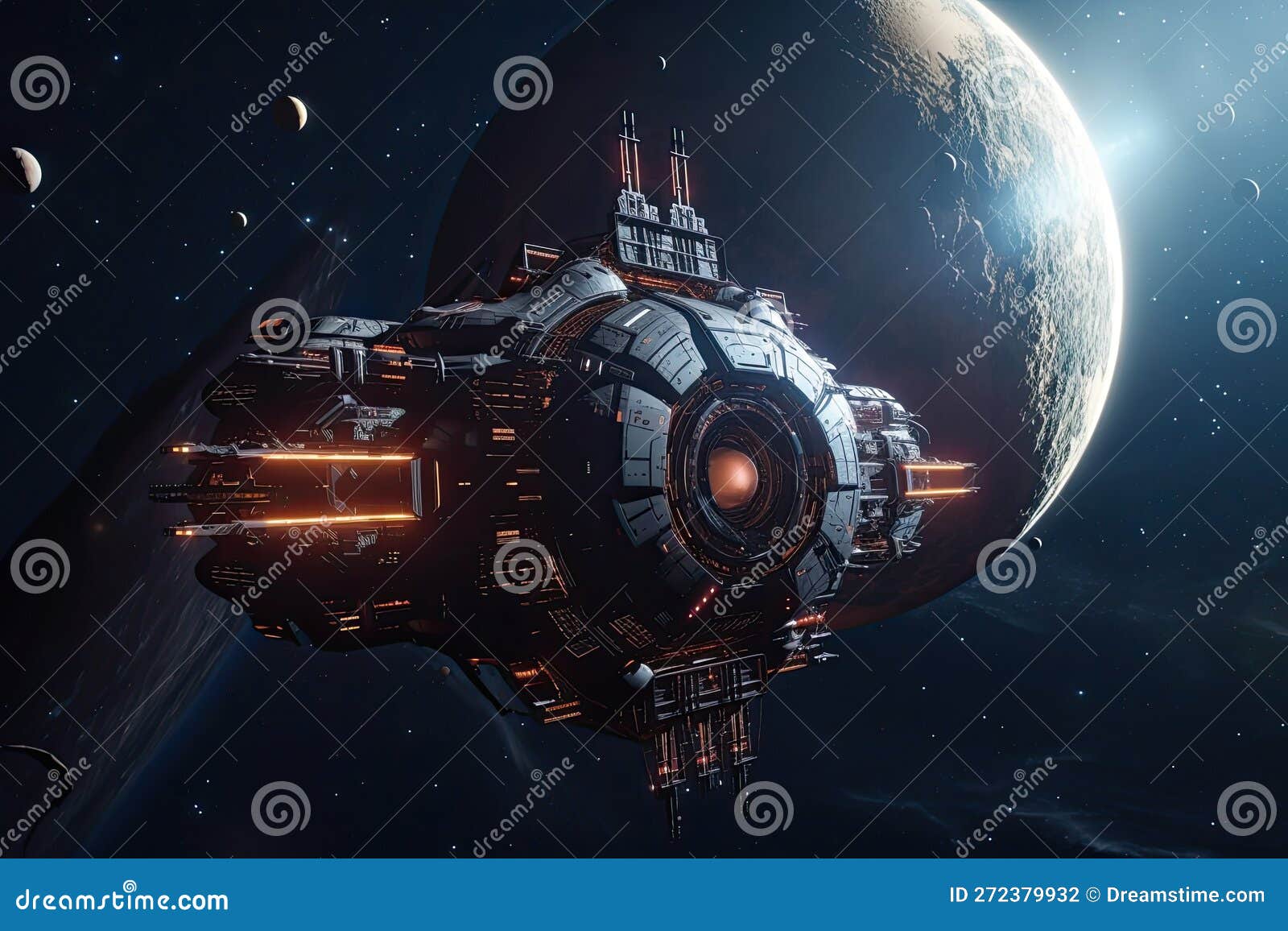 Spaceship Leaving Its Planet Royalty-Free Stock Photography ...