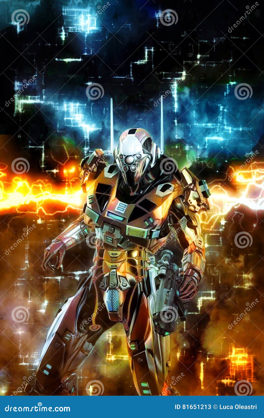 Futuristic Special Operations Trooper Stock Illustration - Illustration ...