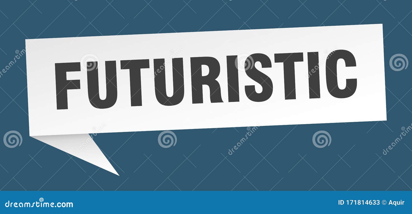 Futuristic Speech Bubble. Futuristic Ribbon Sign Stock Vector ...