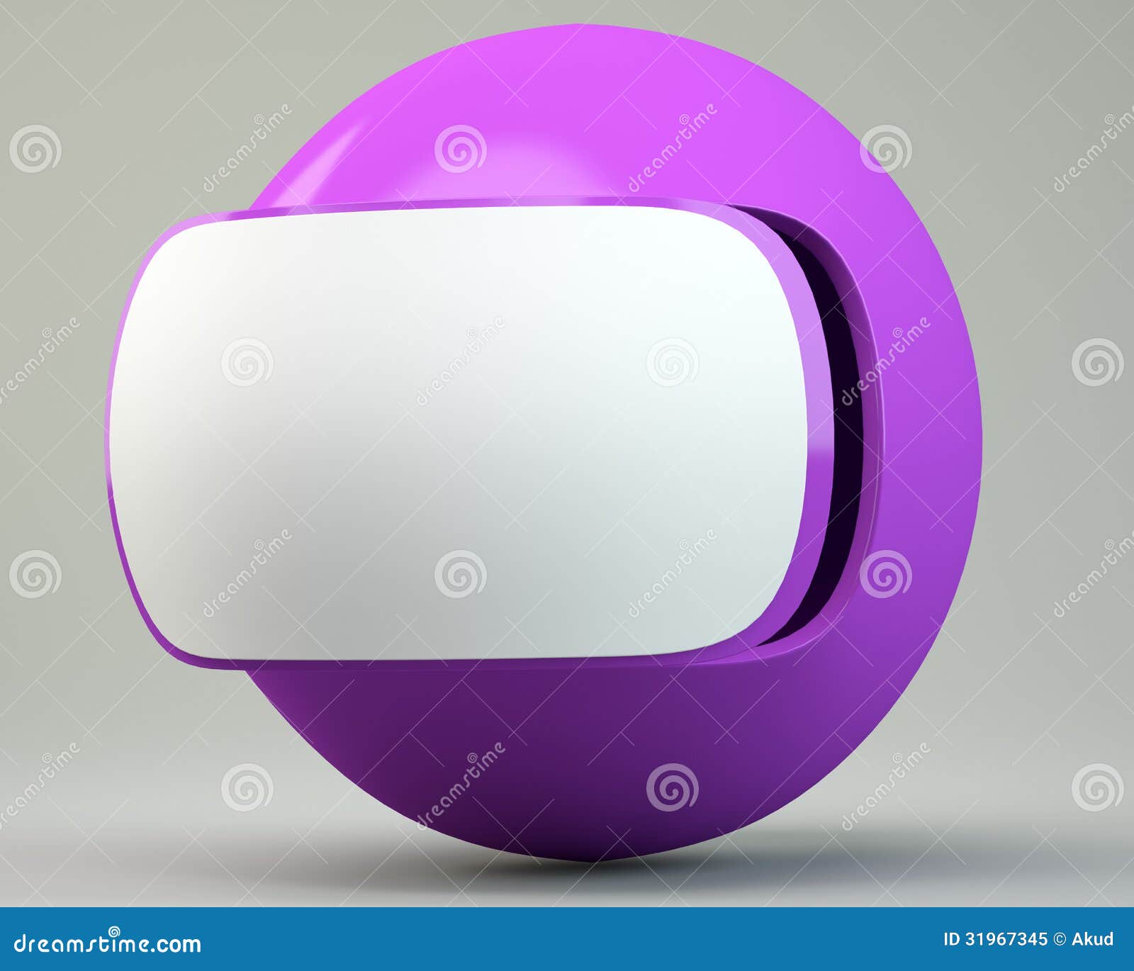 Futuristic Sphere with Blank Label Stock Illustration - Illustration of ...