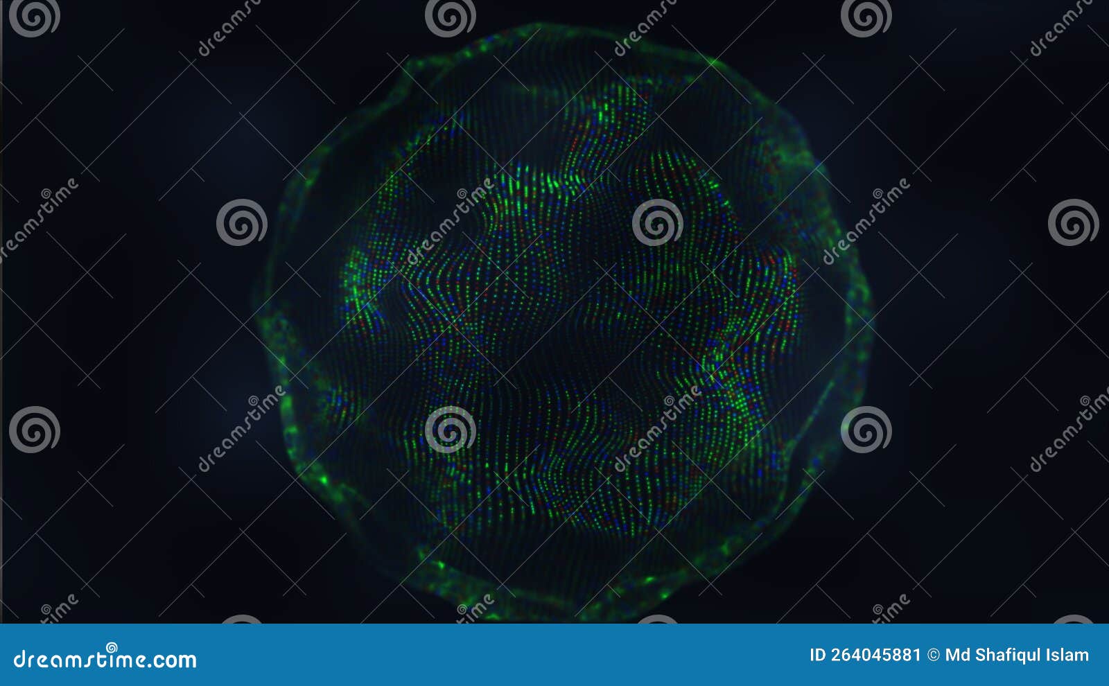 Sphere of Dots. Abstract Particles Background with Sphere. Sense of ...