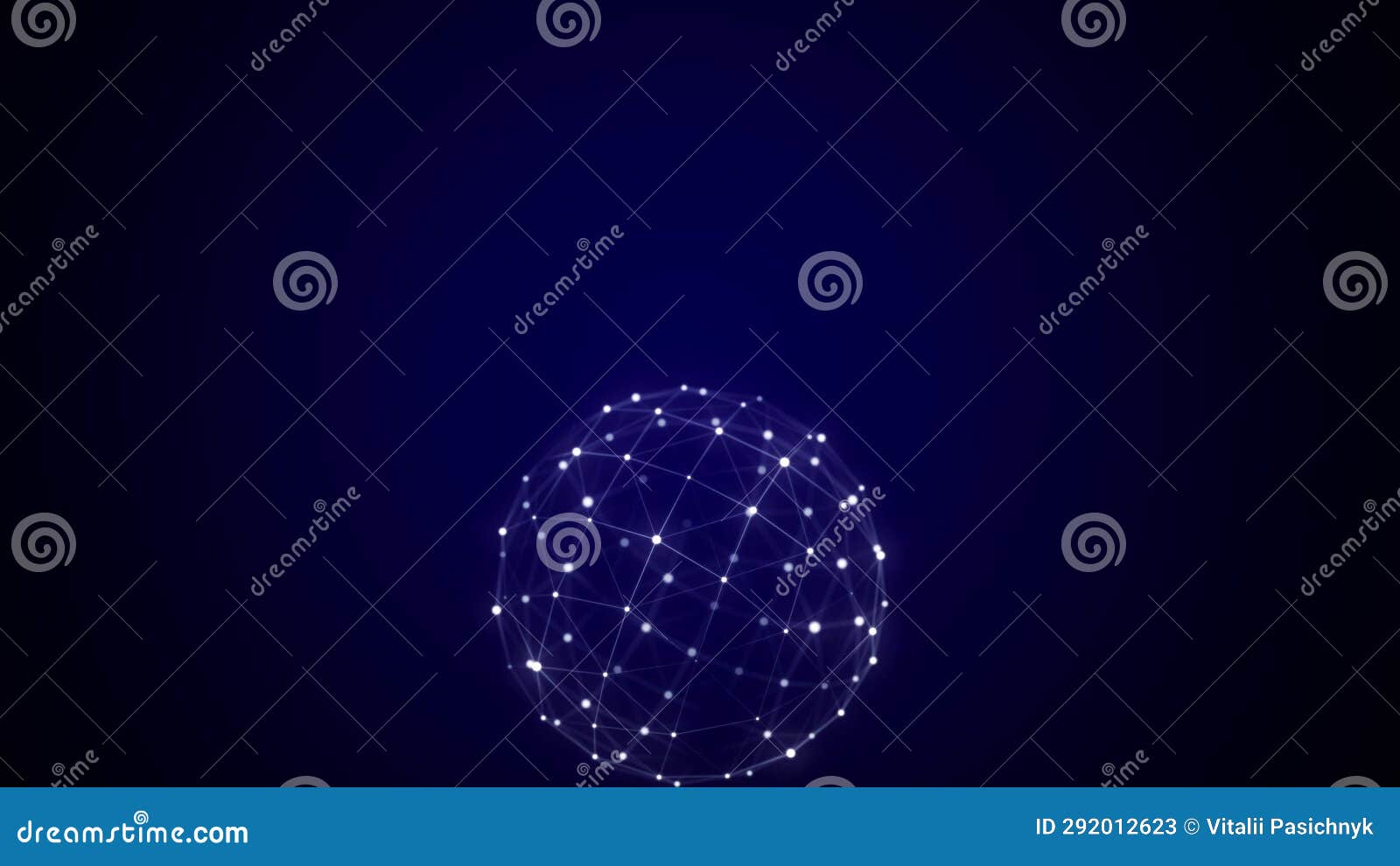 Futuristic Sphere Made of Particles. Space Energy Spread Concept. 3D ...