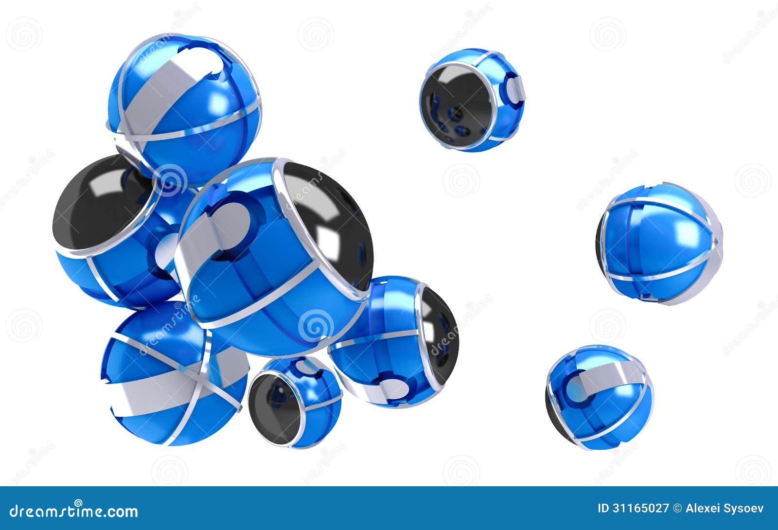 Futuristic spheres stock illustration. Illustration of tech - 31165027