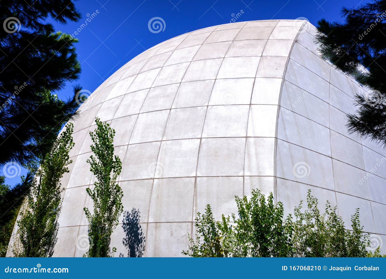 Futuristic Spherical Cement Construction Stock Photo - Image of circle ...
