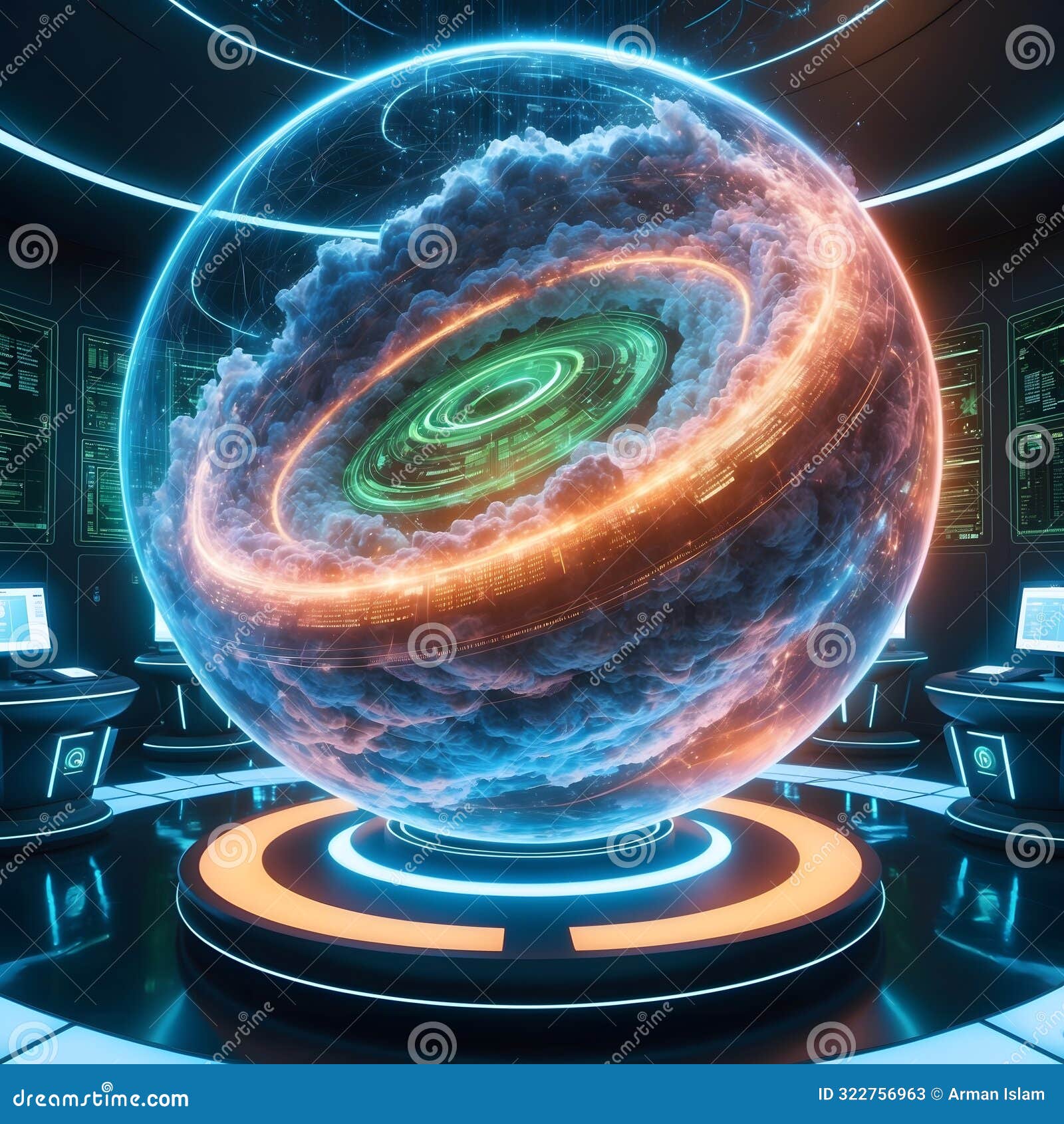 A Futuristic Spherical Data Vortex Generated ,Event Horizon Singularity ...