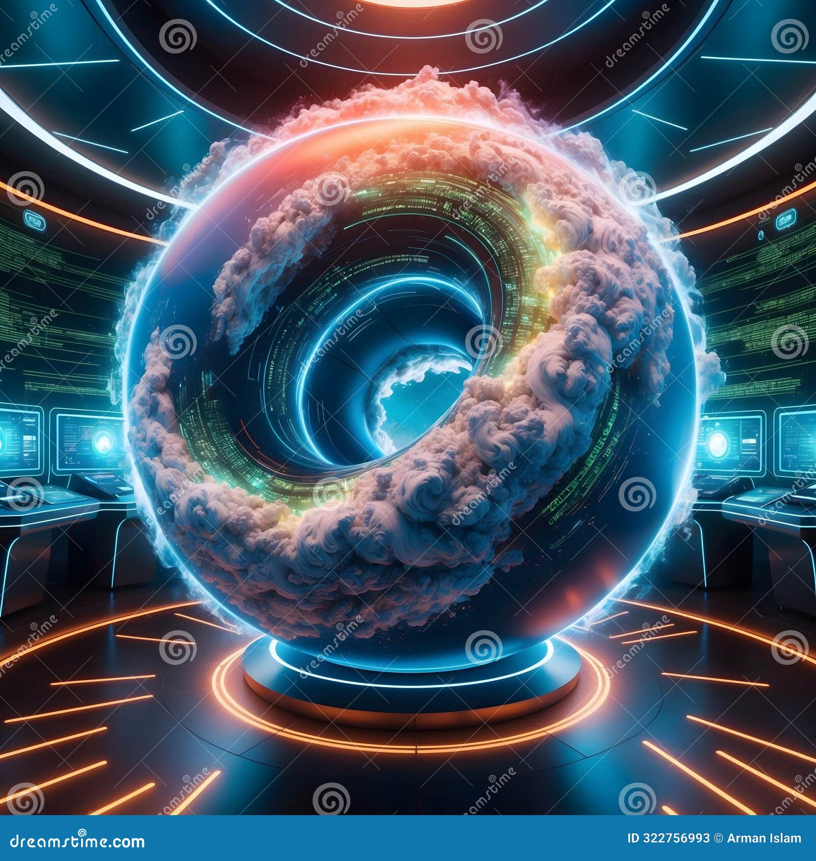 A Futuristic Spherical Data Vortex Generated ,Event Horizon Singularity ...