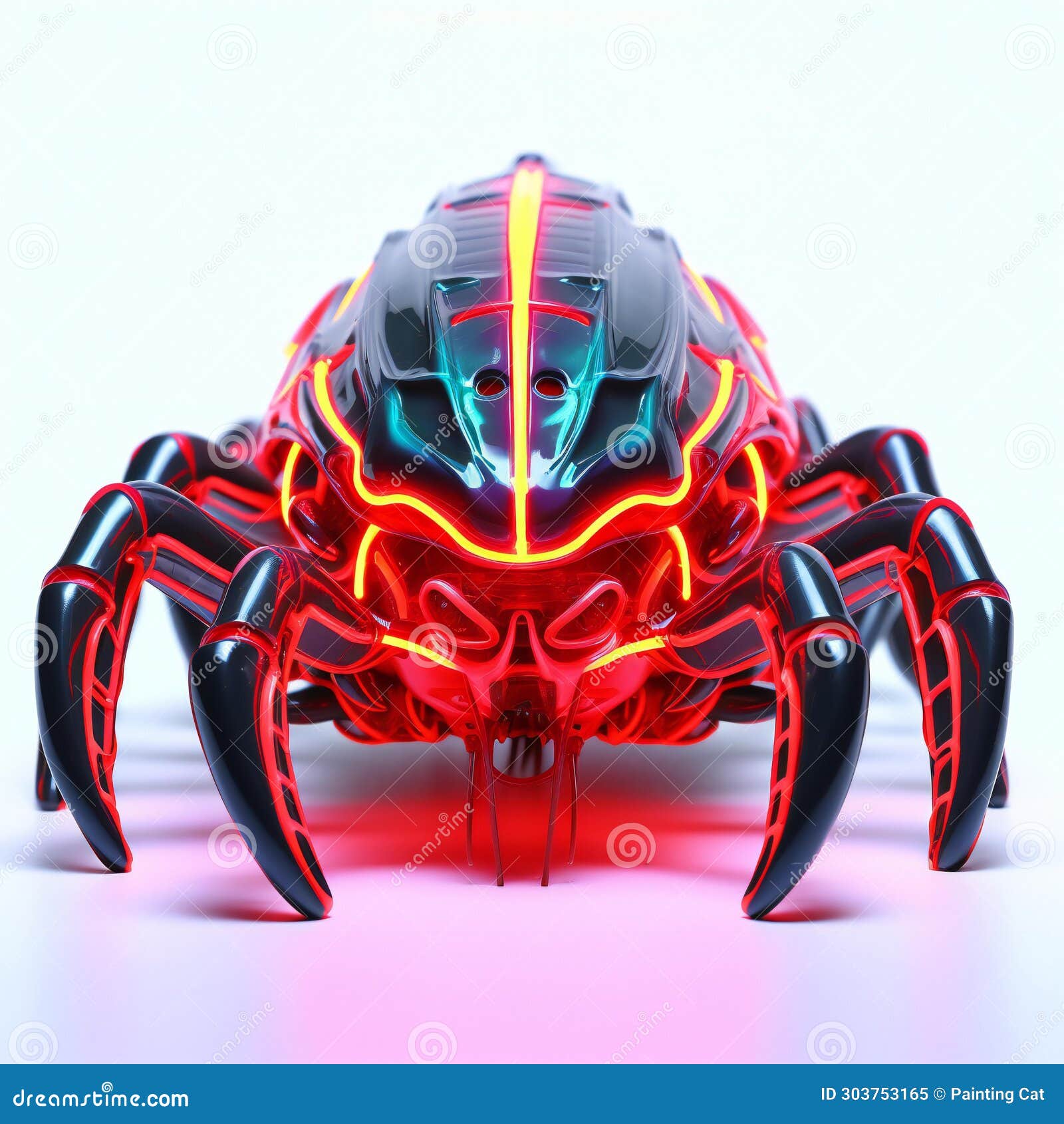 Futuristic spider stock illustration. Illustration of fiction - 303753165