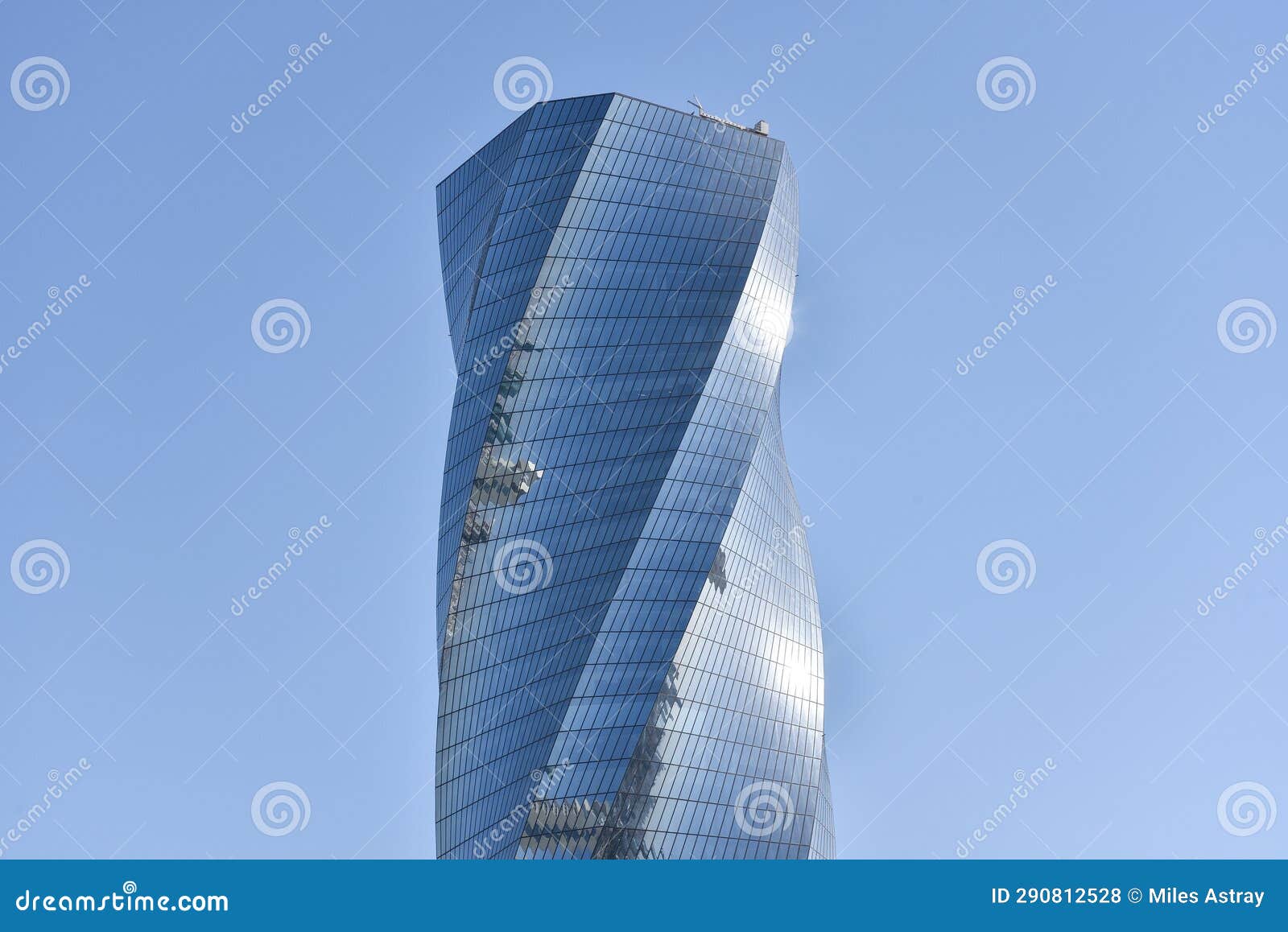 Futuristic Spiral Skyscraper in Manama, Bahrain Stock Photo - Image of ...