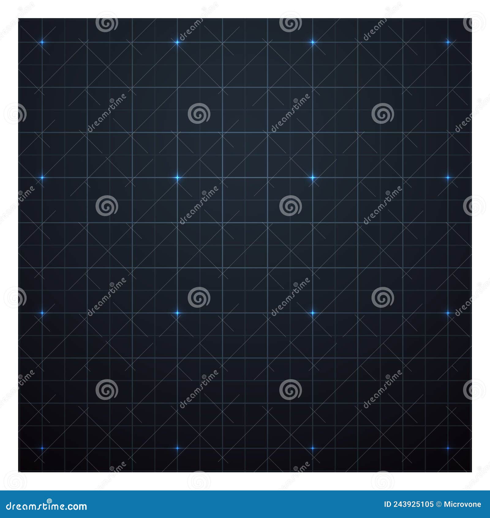 Futuristic Square Grid. Digital Screen with Line Pattern Stock Vector ...