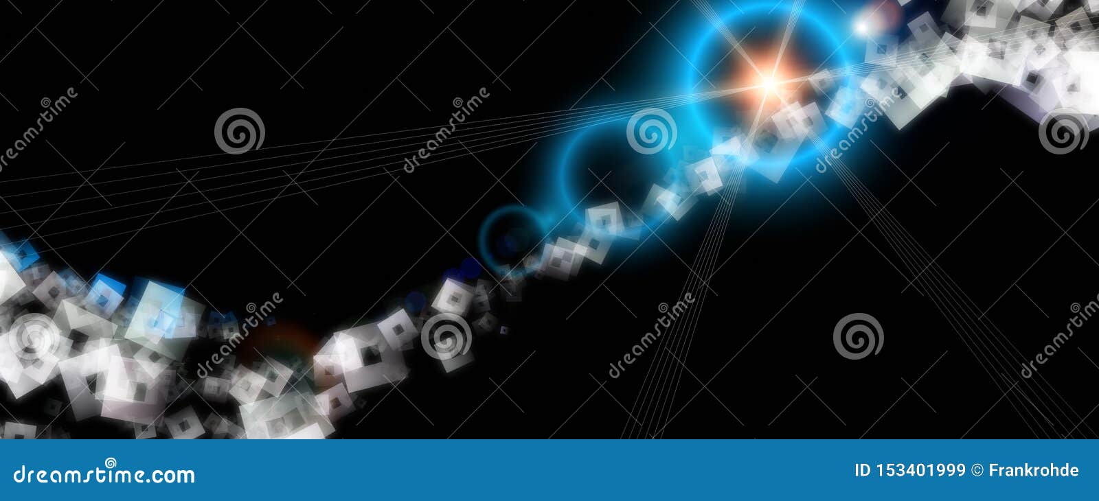 Futuristic Square Panorama Design Illustration with Light Stock Image ...